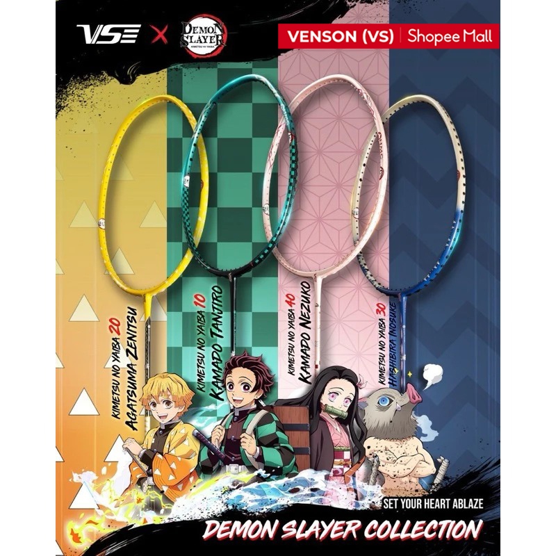 Vợt VENSON VS Kimetsu no Yaiba (Thanh gươm diệt quỷ)-Thiết kế ấn tượng ...