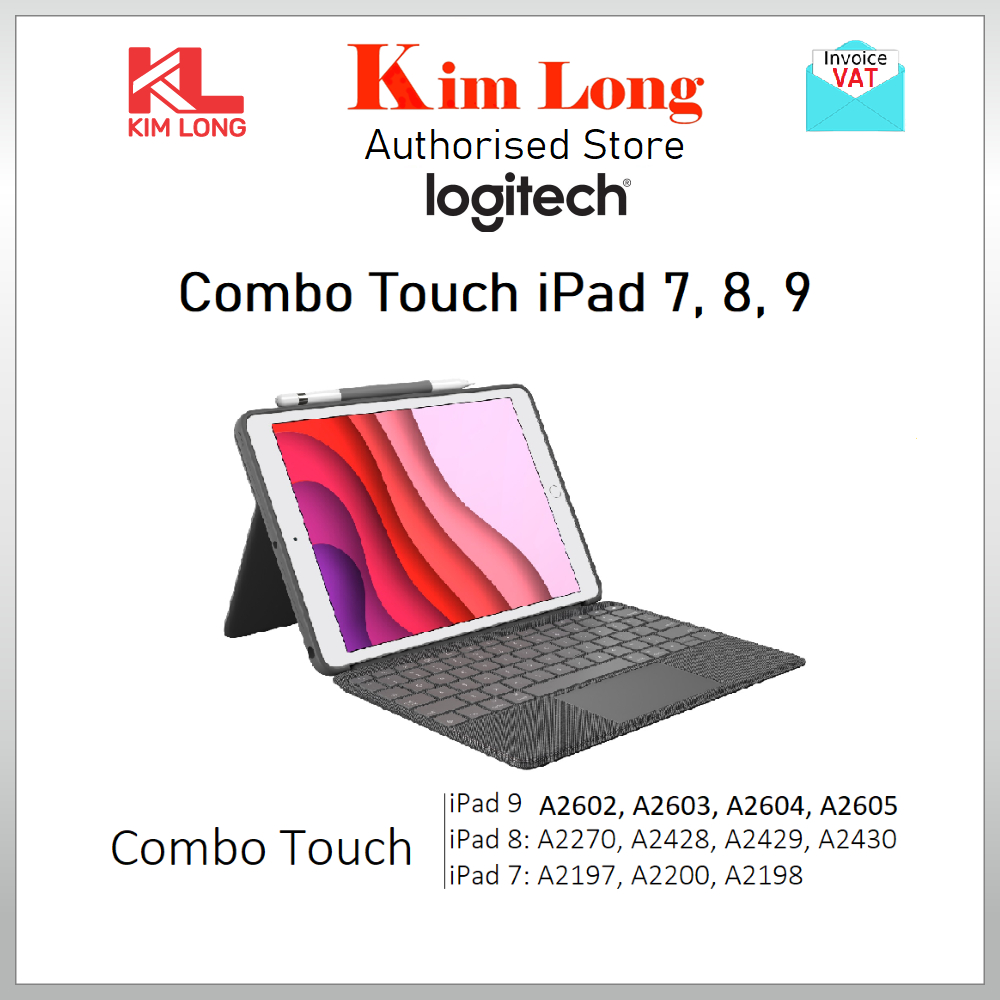 Bao da bàn phím Logitech Combo Touch iPad 7 iPad 8 iPad 9 - Chính hãng Digiworld | Shopee Việt Nam