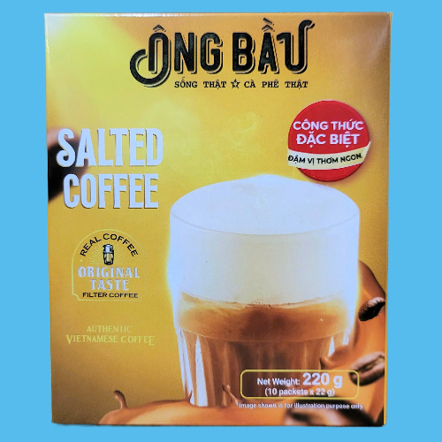 CF MUỐI / ÔNG BẦU ++ Hộp 220g / 10 gói ++ CÀ PHÊ MUỐI Salted Coffee (HALAL) | Shopee Việt Nam