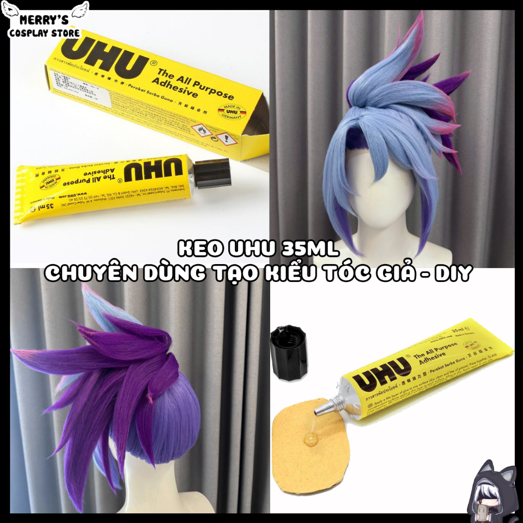 Keo UHU 35ml Chuyên Dùng Làm Đồ Thủ Công DIY Dán Tạo Kiểu Tóc Giả Style ...