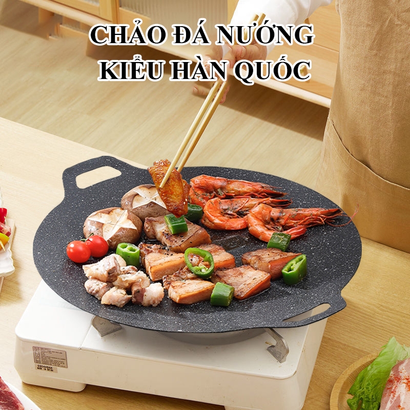Chảo đá nướng OSIDEN chống dính chảo nướng đá siêu dày dặn nướng thịt ...