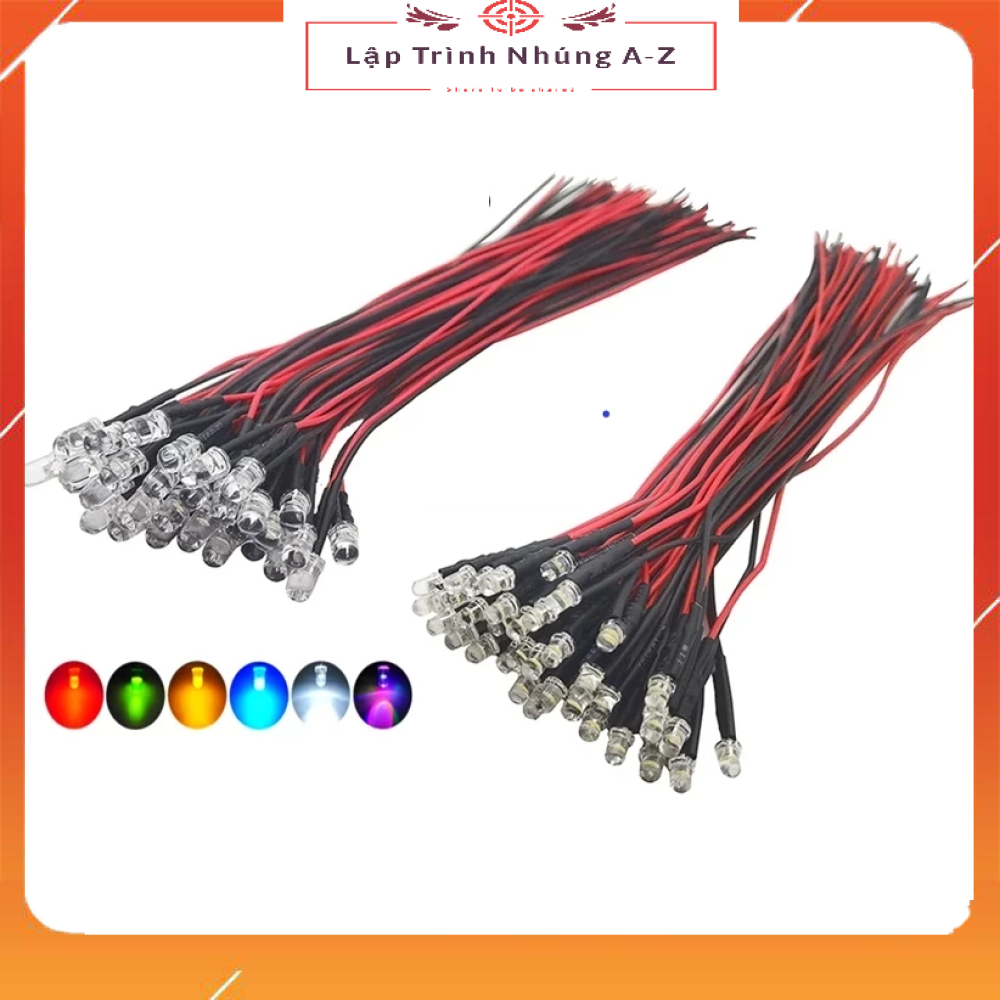 [Lập Trình Nhúng A-Z][G5] Led 5mm 5V-12V Có Dây Nối Dài 20cm | Shopee ...