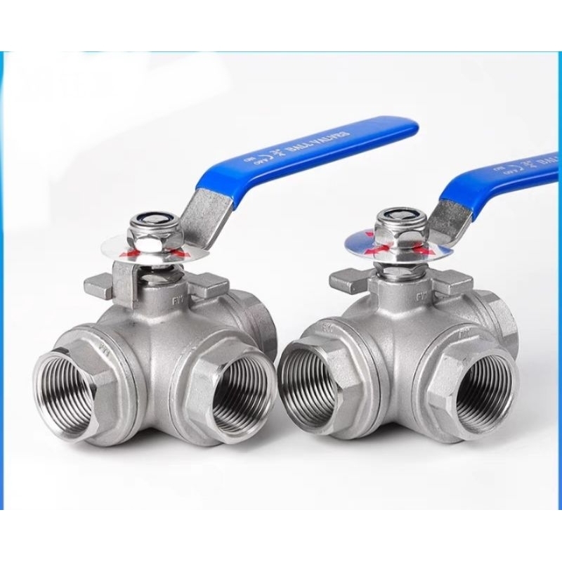 Van bi gạt tay ba ngã inox 304 kiểu T, kiểu L ren 21, ren 27, ren 34 | Shopee Việt Nam