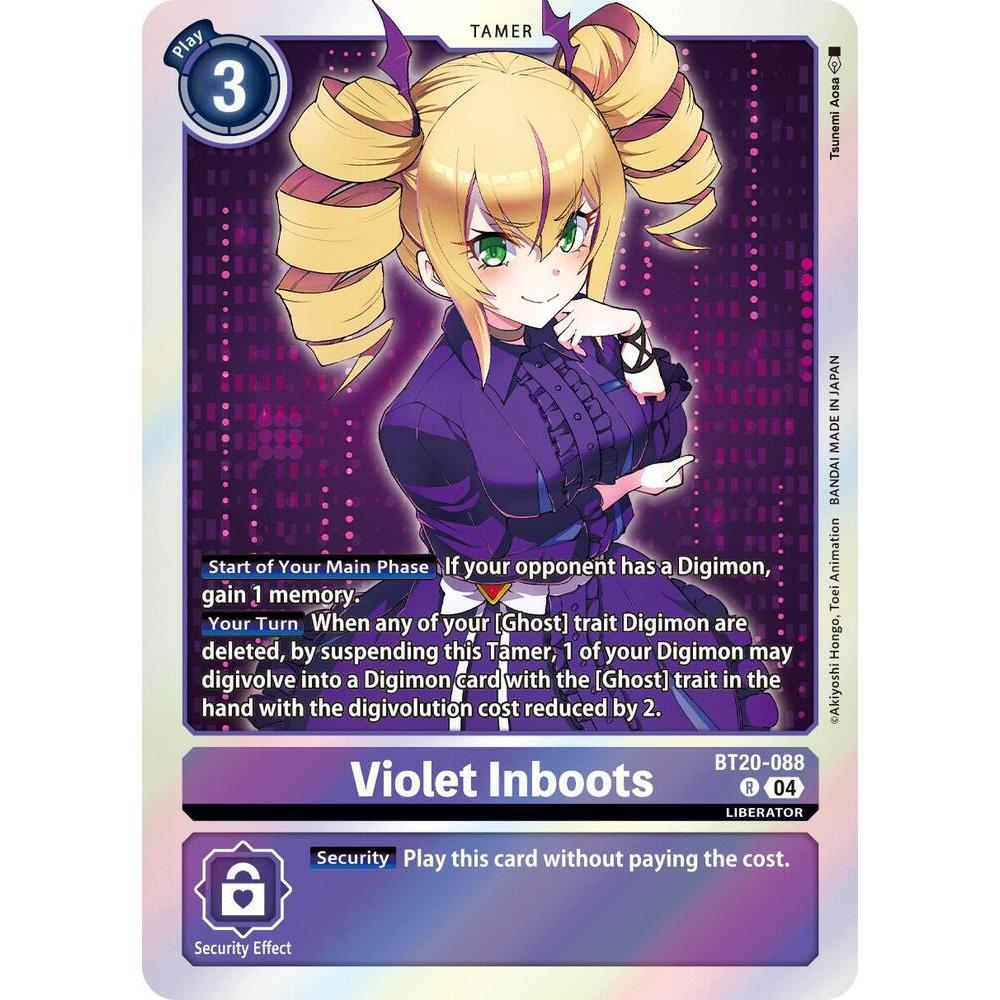 Thẻ Bài Digimon Mã BT20-088 - Violet Inboots - Tamer - Rare | Shopee ...