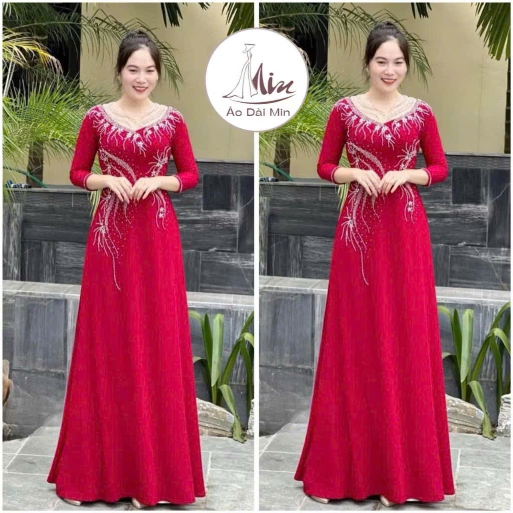 Áo Dài Trung Niên Cho Mẹ MIN V02 - Áo Dài Phom Đầm Dạ Hội Chất Liệu ...