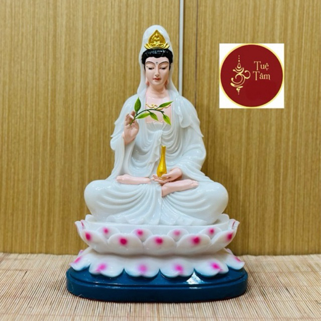 ( MẪU MỚI 2025) Tượng bồ tát Quan âm tòa sen cao 32 cm mẫu mới - Tuệ ...