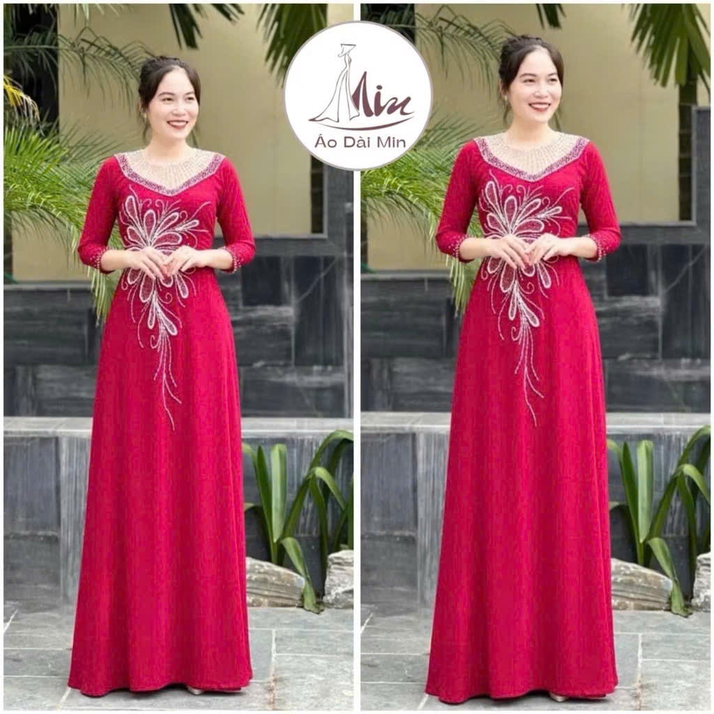 Áo Dài Trung Niên Cho Mẹ MIN V04 - Áo Dài Phom Đầm Dạ Hội Chất Liệu ...