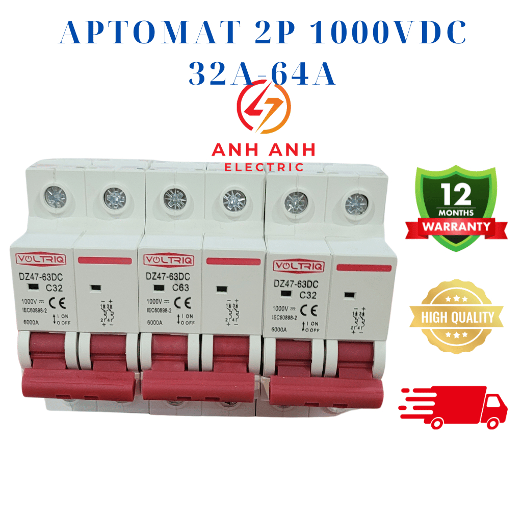 Aptomat MCB DC 2P - 1000VDC 20-63A | Shopee Việt Nam