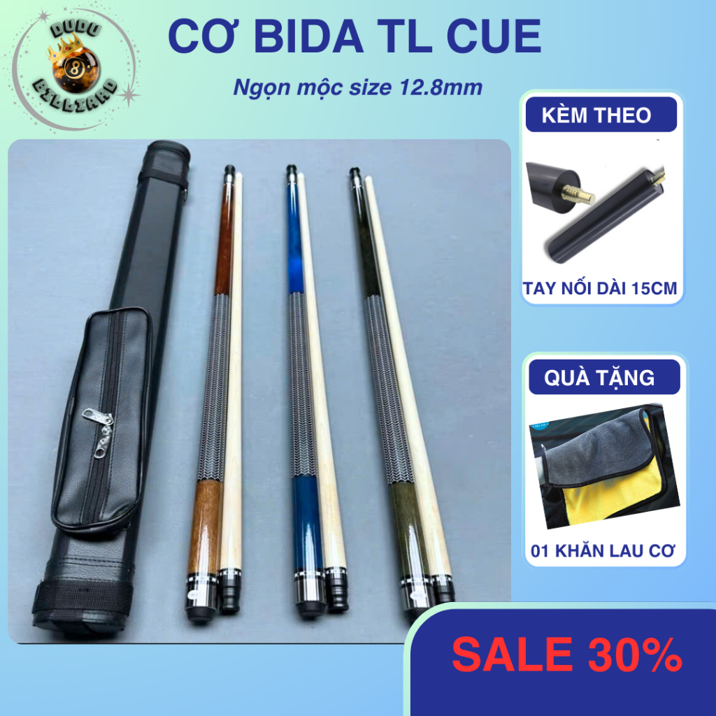 Cơ bida lỗ TL cues, cơ bida cá nhân cao cấp, ren Uniloc cá nhân ...