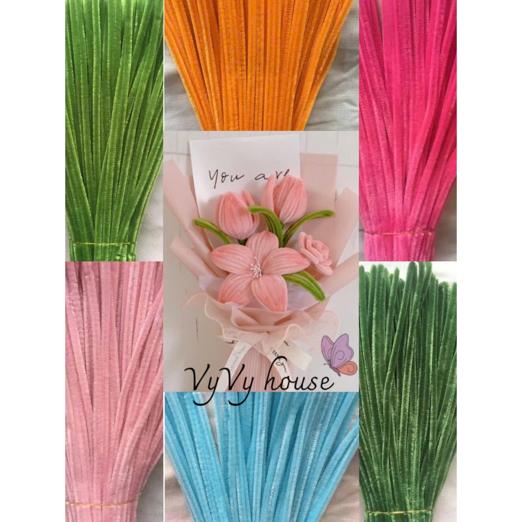 Kẽm Nhung Loại 1 Làm Hoa Handmade Kẽm Chuẩn Dày Và Mịn Diy. Tiệm Hoa VyVy house | Shopee Việt Nam