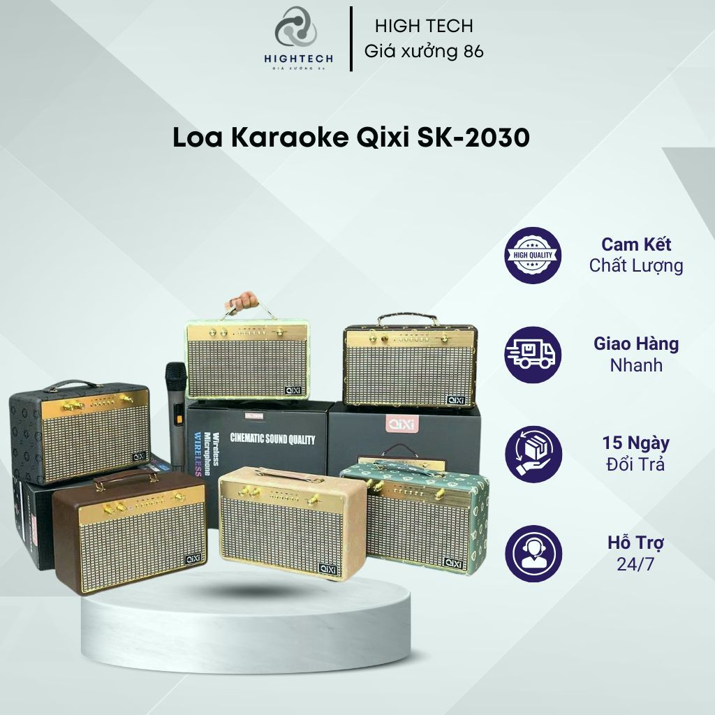 Loa karaoke Qixi SK 2030 mini, loa karaoke bluetooth Sk2030 tặng 1 micro không dây, âm thanh hay ...