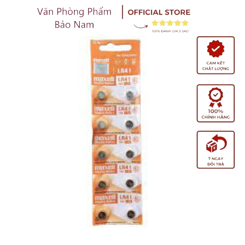 Pin AG3 LR41 392 Maxell hàng CHÍNH HÃNG dùng nhiệt kế vỉ đóng 10 viên ...