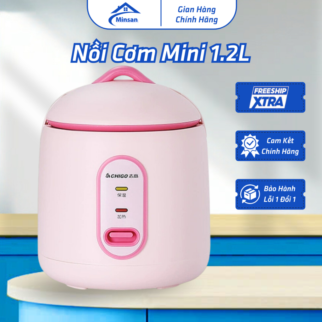 Nồi Cơm Điện Mini CHIGO Chính Hãng 1.2L Nồi Nấu Đa Năng Nấu Cơm - Xào - Hấp - Luộc - Chiên ...