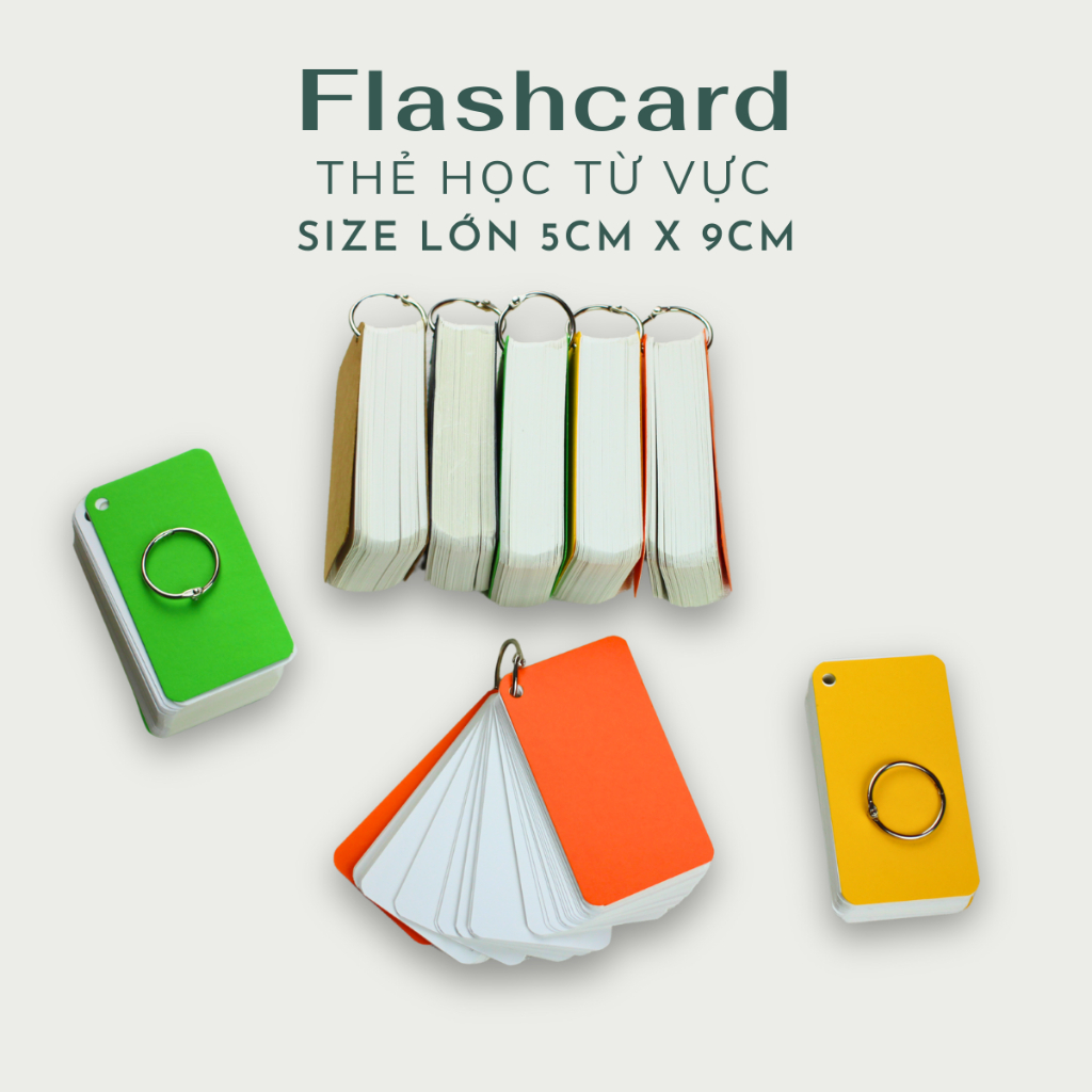 Flashcard size 5cm x 9cm [TO HƠN VIẾT ĐỦ HƠN] Học Từ Vựng Tiếng Anh ...