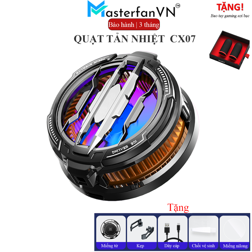 Quạt tản nhiệt điện thoại MEMO CX07 Quạt sò lạnh từ tính Gaming thế hệ ...