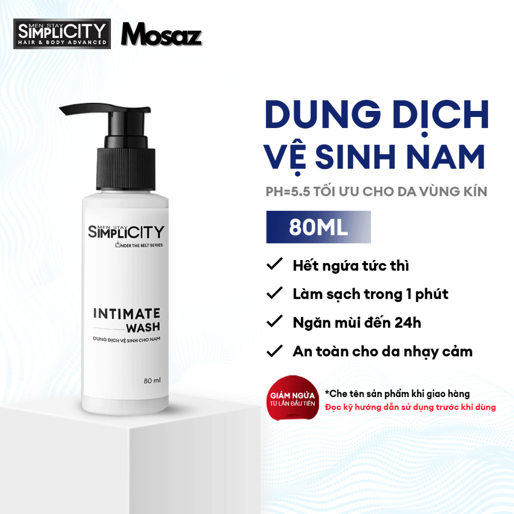 Dung dịch vệ sinh nam giới giảm ngứa, làm sạch & ngăn mùi hiệu quả Men ...