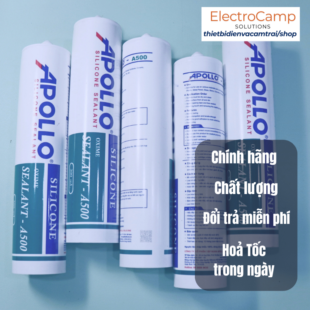 Keo Silicon Apollo A500 (Trong, Đục, Xám Đậm, Xám Nhạt, Đen) - Chống ...