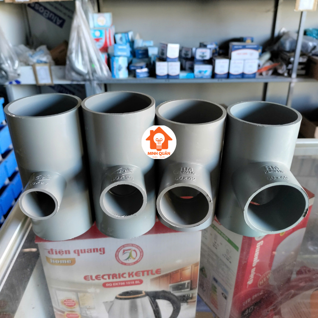 Tê giảm nhựa nối ống nước, Tê giảm nhựa PVC phi 60/27, 60/34, 60/42, 60 ...