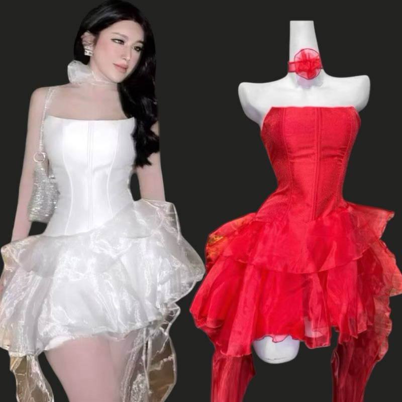Đầm cúp ngực coset eo Briebrie thiết kế cao cấp chất liệu tafta, sang ...