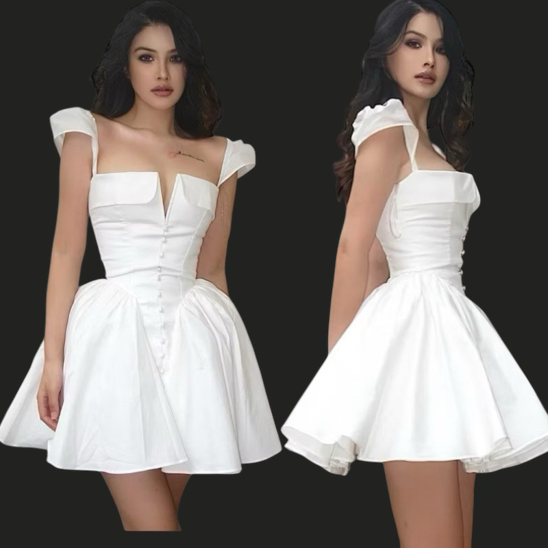 186 - Đầm hai dây coset xoè bồng cao cấp | Shopee Việt Nam
