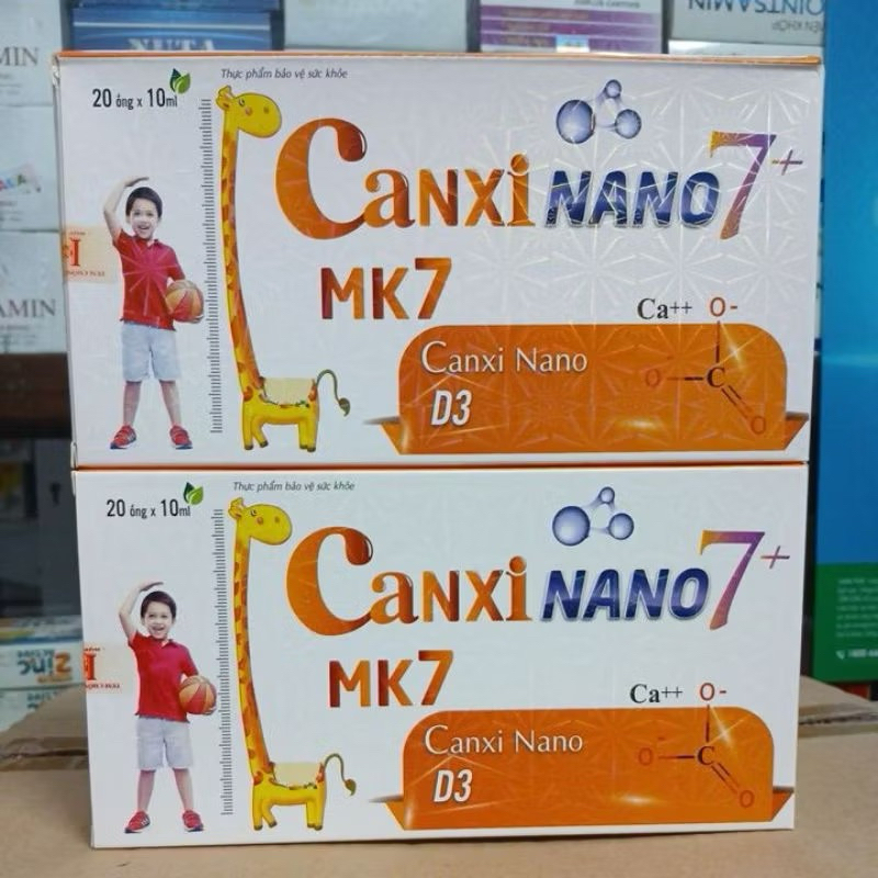 Canxi Nano 7+ Mk7 bổ sung calci ion, canxi hữu cơ, magie, ,D3 hỗ trợ phát triển chiều cao ở trẻ ...