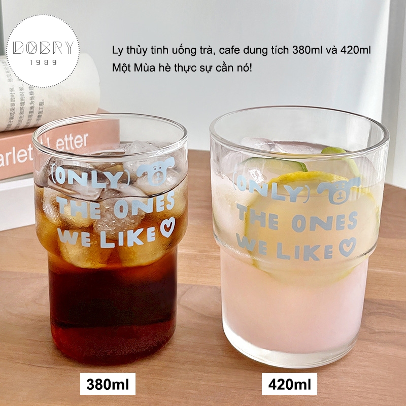 Ly thủy tinh chịu nhiệt độ cao dung tích 380ml & 420ml, Ly uống Cafe, sinh tố chịu nhiệt độ cao ...