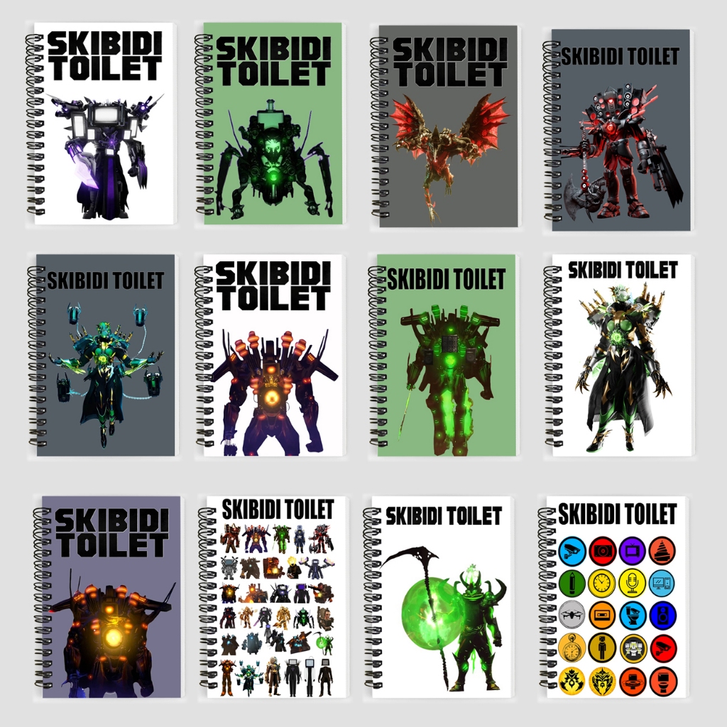 Sổ tay Skibidiii Toilettt Cameraman tv man Titan Speakerman Quái Vật G ...
