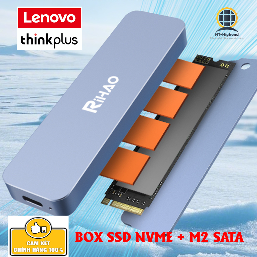 BOX Ổ CỨNG SSD RiHAO Hỗ trợ NGFF NVME Vỏ nhôm tốc độ 10G cáp kết nối ...