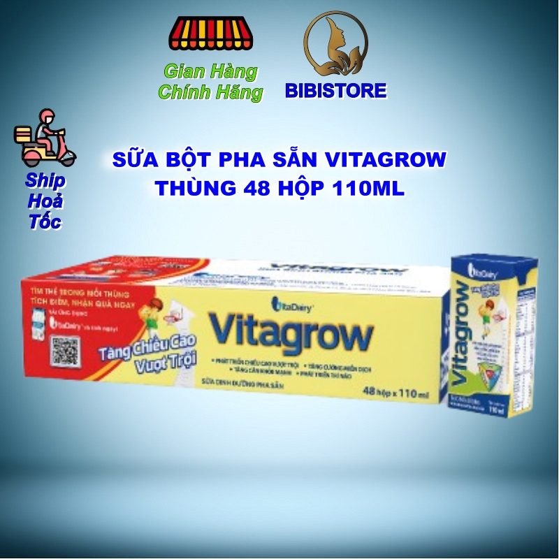 (Tặng Quà Từ 2 Thùng, Thẻ QR) Sữa Bột PhaSẵn Vitagrow 110ml Tăng Chiều ...