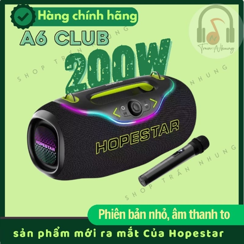 LOA BLUETOOTH HOPESTAR A6 CLUB - CÔNG SUẤT LỚN 200W | Shopee Việt Nam