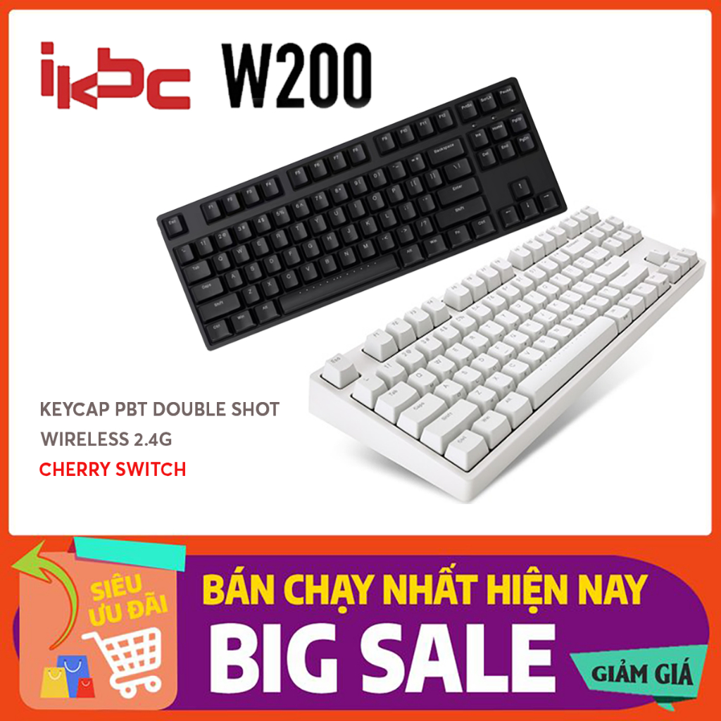 Bàn phím cơ IKBC W200- Kết nối Wireless 2.4G (87 phím)- Hàng Chính Hãng | Shopee Việt Nam