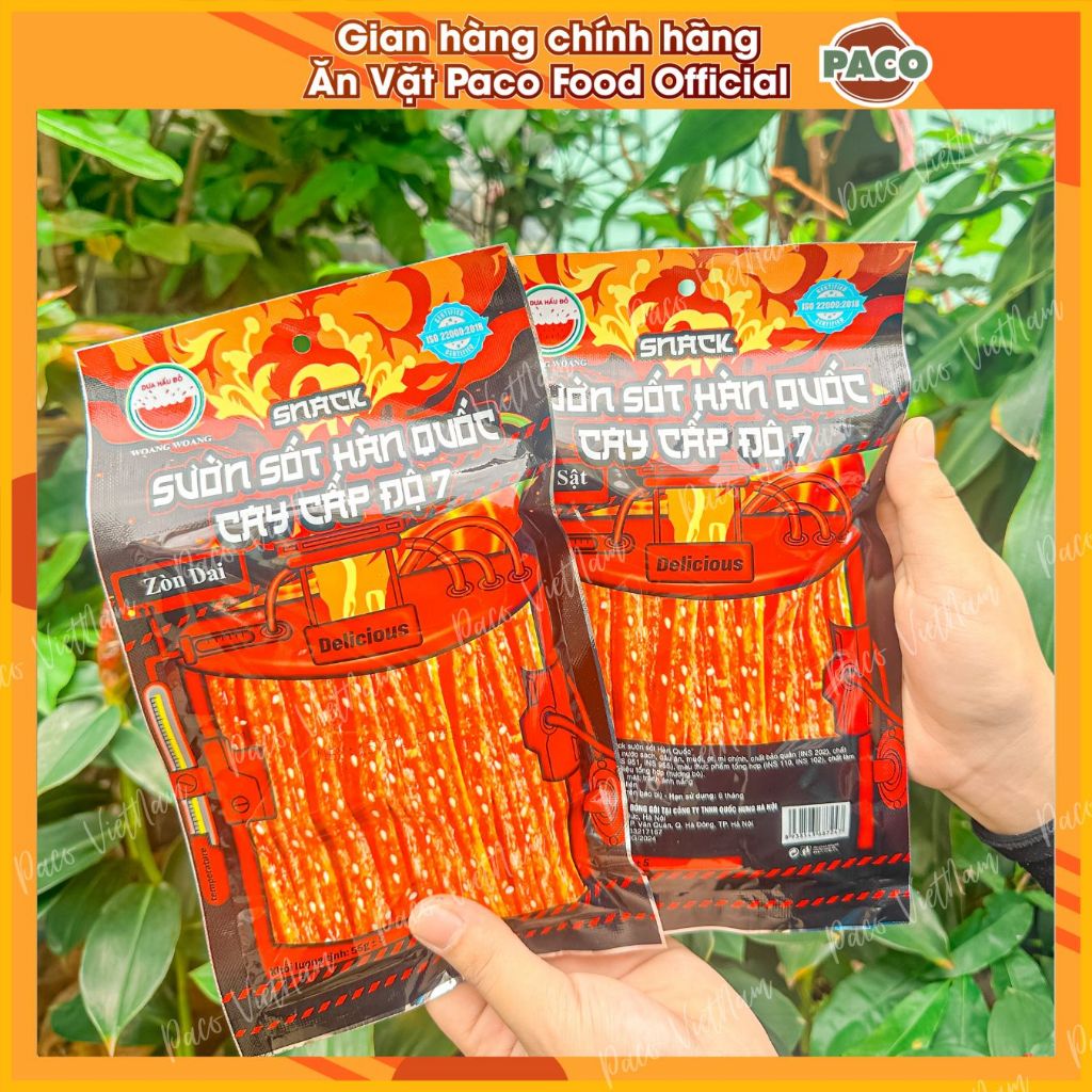 Snack sườn cay cấp độ 7 bim bim snack tăm cay việt nam đồ ăn vặt Dưa ...