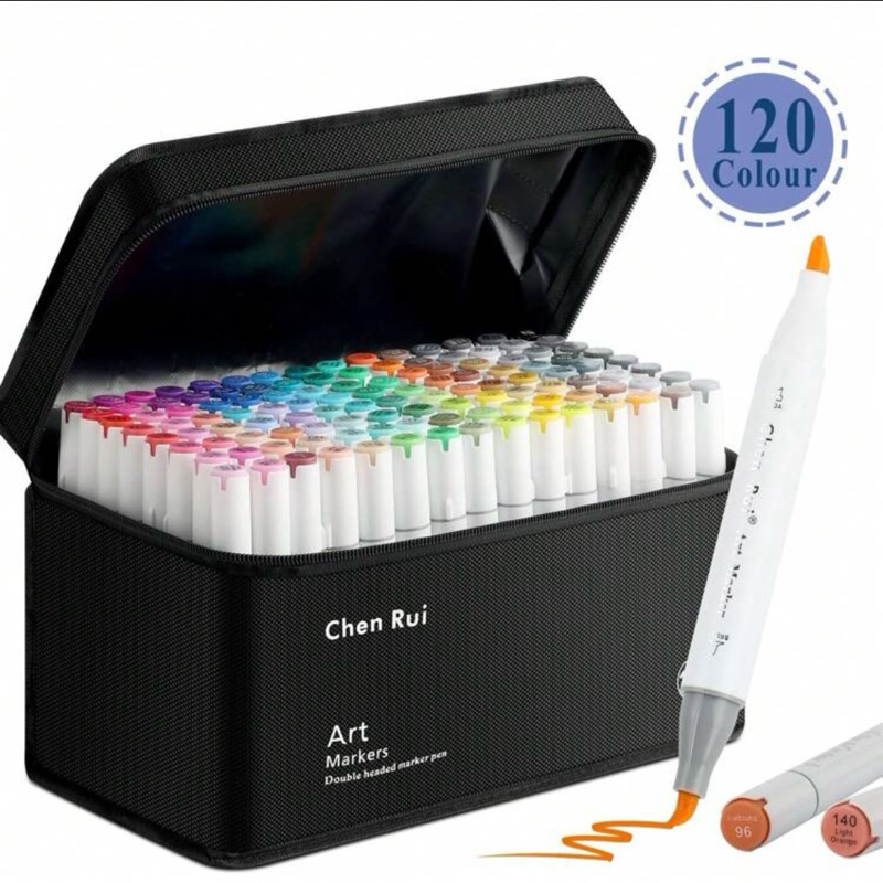 [Đầu Brush] Màu marker Chen Rui đầu Brush mềm cao cấp gốc cồn 2 đầu chuyên nghiệp - Bút màu da ...