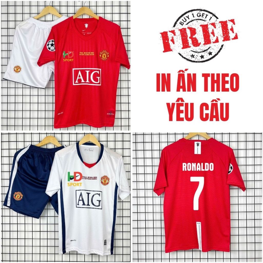Quần Áo Bóng Đá CLB MU Retro 2008, Áo Đá Banh MU HOT 2025 Hàng Thái Cao ...