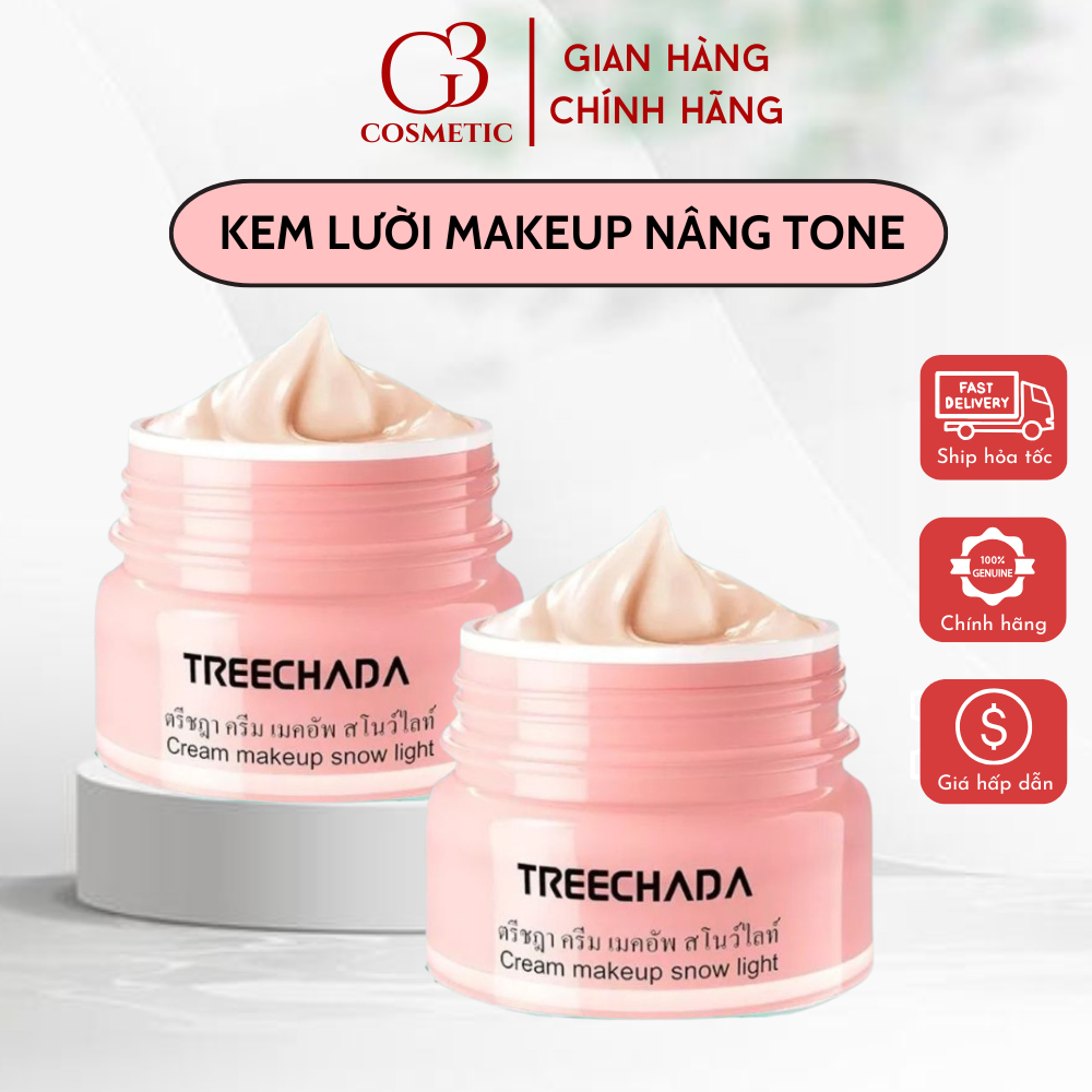 Kem lười makeup TREECHADA kem thái trang điểm nâng tone dưỡng trắng ...