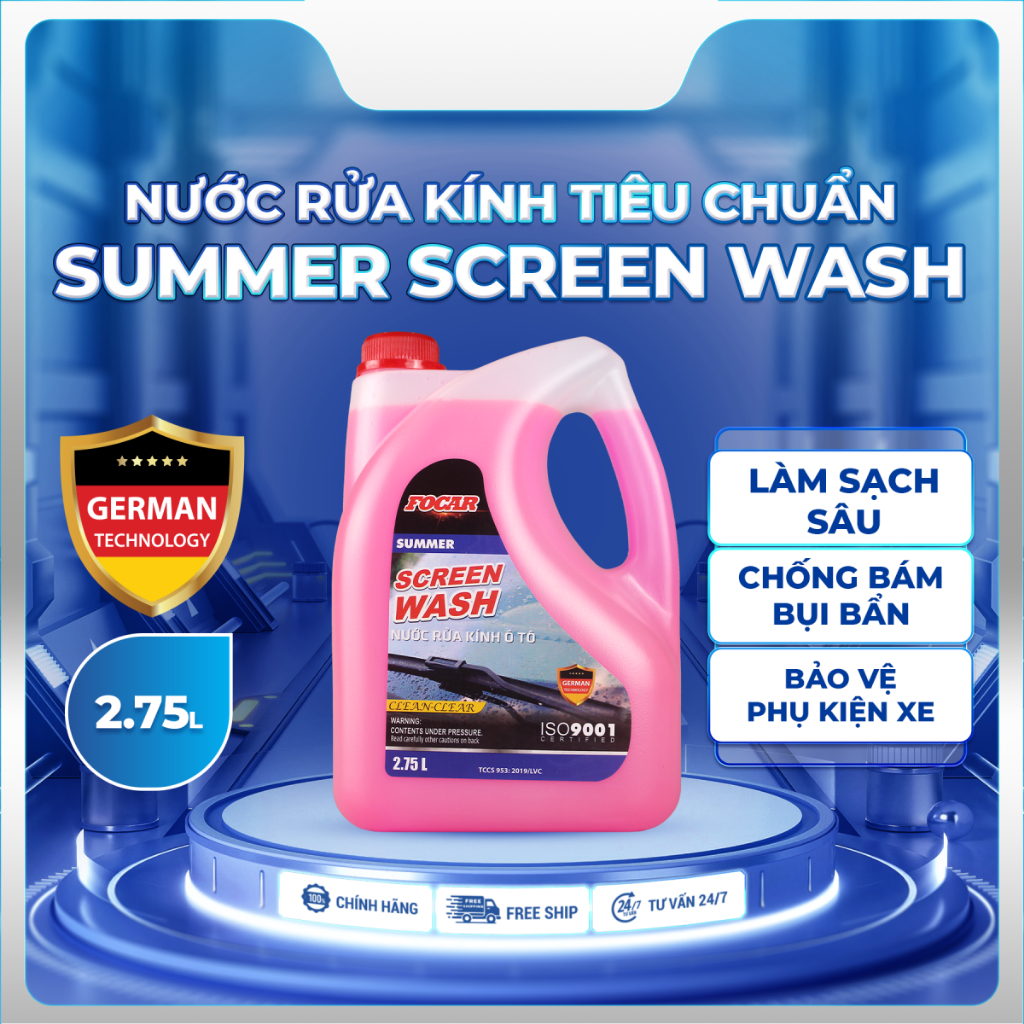 NƯỚC RỬA KÍNH Ô TÔ SUMMER-FOCAR Summer Screen Wash 2,75L - Chống bám ...