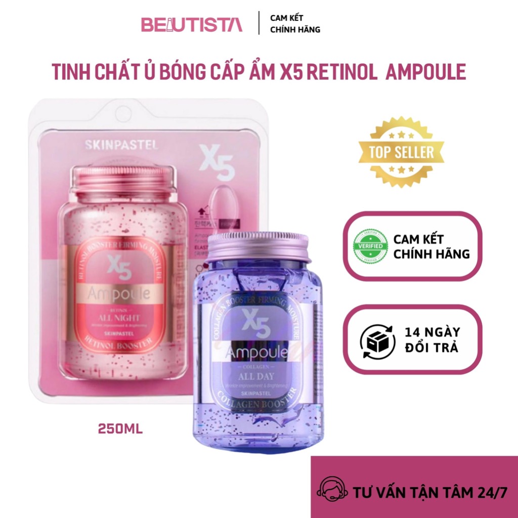Tinh chất ủ bóng x5 retinol ampoule trẻ hoá làn da, Ủ bóng retinol ampoule 250ml- Beautista ...