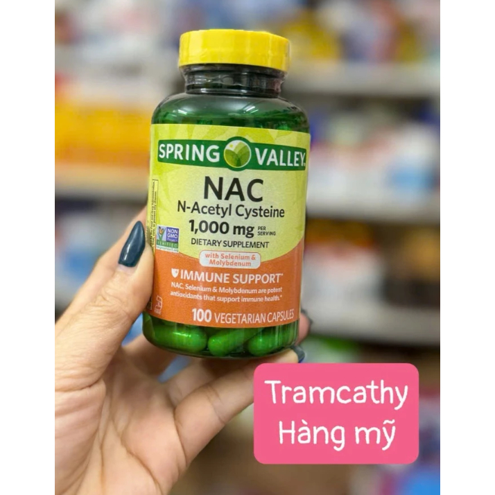 Viên Uống NAC Spring Valley 1000mg hổ trợ gan và hệ hô hấp | Shopee ...