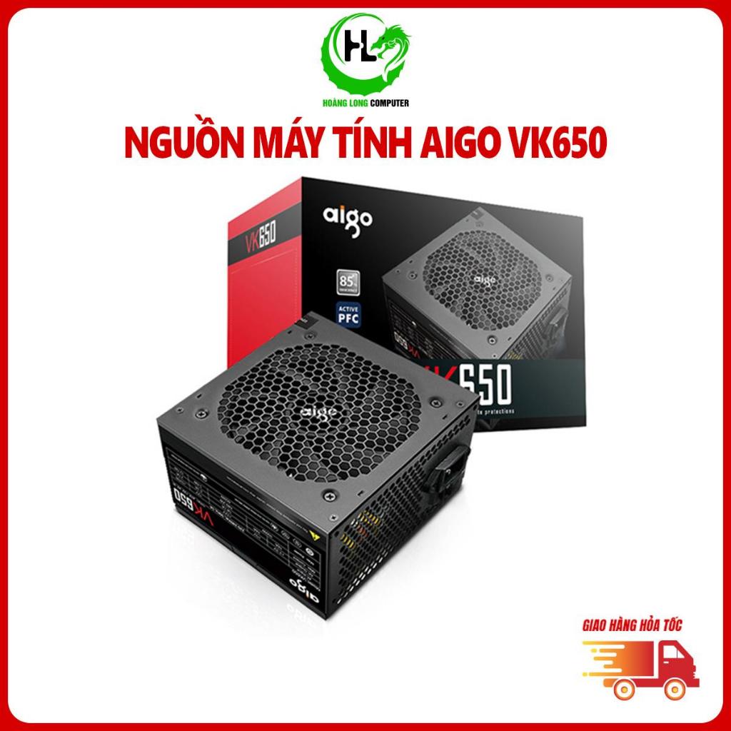 Nguồn máy tính AIGO VK650 - 650W (85 Plus/ Active PFC/ Single Rail) Bảo ...