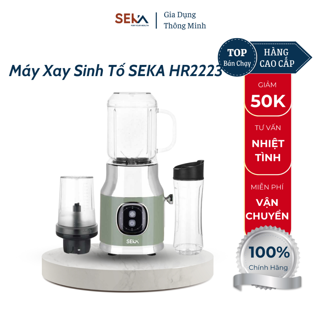 Máy Xay Sinh Tố Đa Năng SEKA HR2223 2 Cối Động Cơ Mạnh Mẽ 10 000 Vòng Xay Nhuyễn Mịn Trong 15s ...