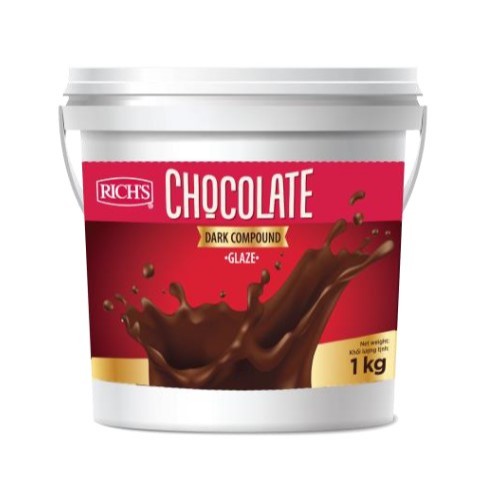 Socola Compound Glaze phủ đen Rich's (Dark Compound Chocolate Glaze ...