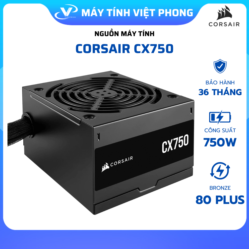 [FULL VAT] NGUỒN MÁY TÍNH CORSAIR CX750 - 80 PLUS BRONZE Bronze (750W) | Shopee Việt Nam