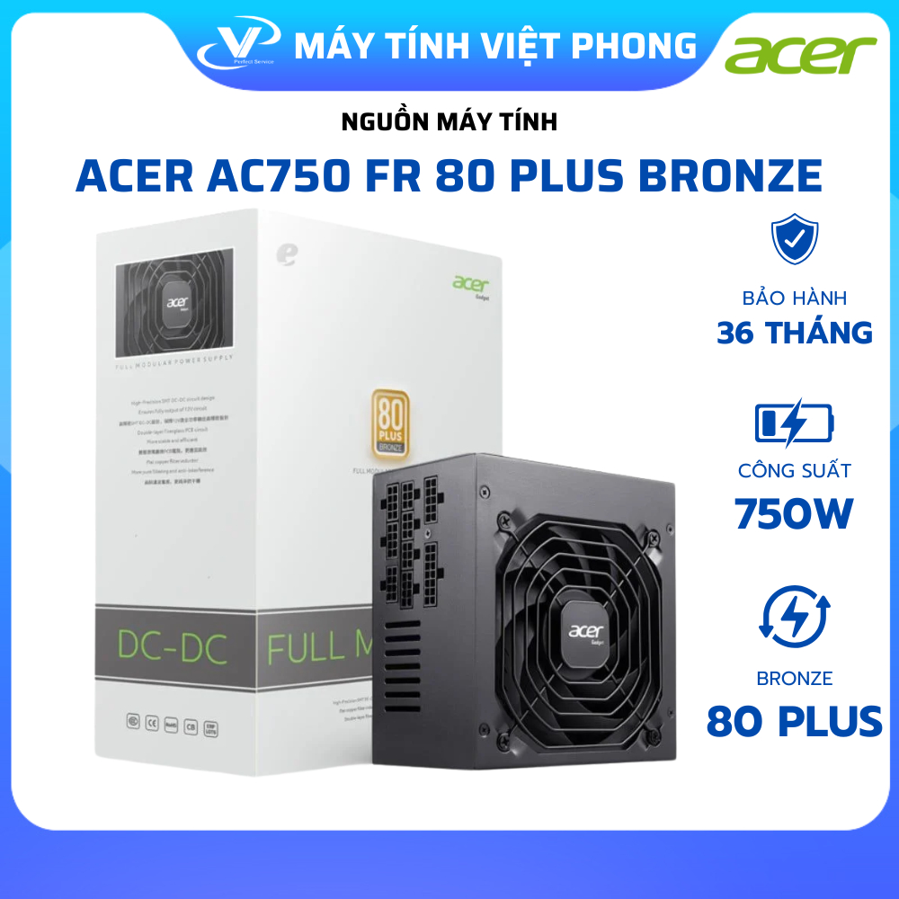 [FULL VAT] NGUỒN FULL MODULAR ACER AC1000F AC750 AC650 AC550 FR 80 PLUS ...