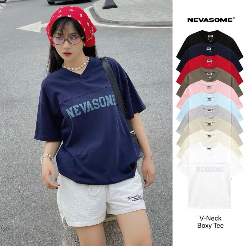 [ pass ] Áo Thun Boxy NEVASOME | Cotton 280 gsm Tay Lỡ Form Boxy Rộng ...