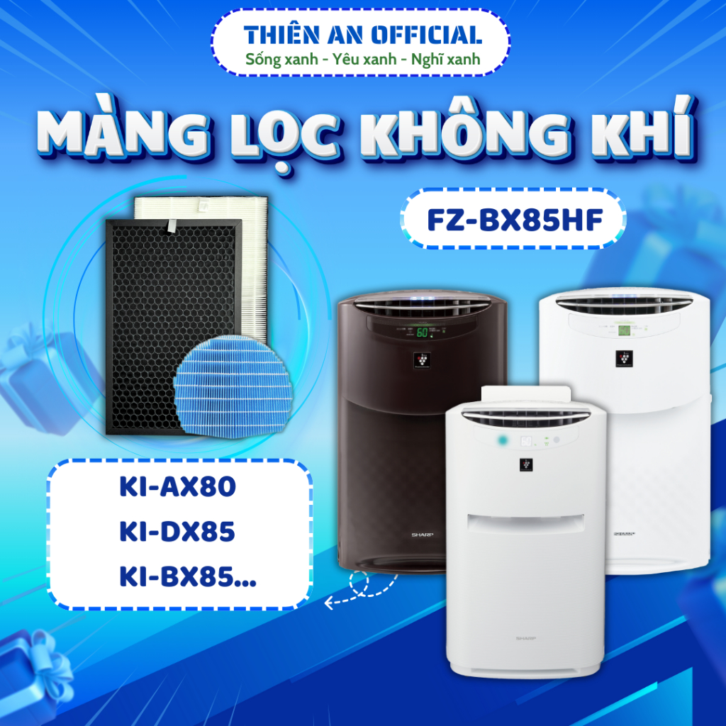 Màng lọc không khí Sharp:KI-AX80, FP-J60E, J80EV-H, J80HFE, J80DFE, KC-BX85, DX85,... màng lọc ...