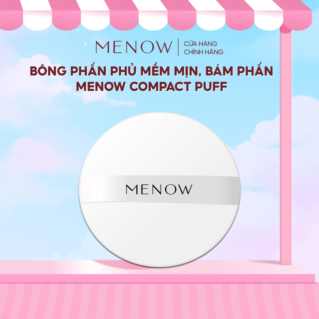 Bông phấn phủ mềm mịn, bám phấn MENOW Compact Puff | Shopee Việt Nam