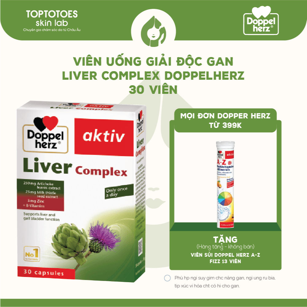 Viên uống giải độc gan Liver Complex Doppelherz hỗ trợ thanh nhiệt ...