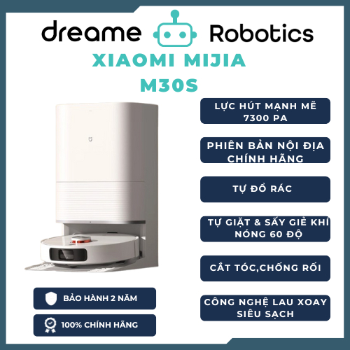 Robot Hút Bụi Lau Nhà Dreame S20 Pro/Xiaomi M30S Tự đổ rác Tự giặt ...