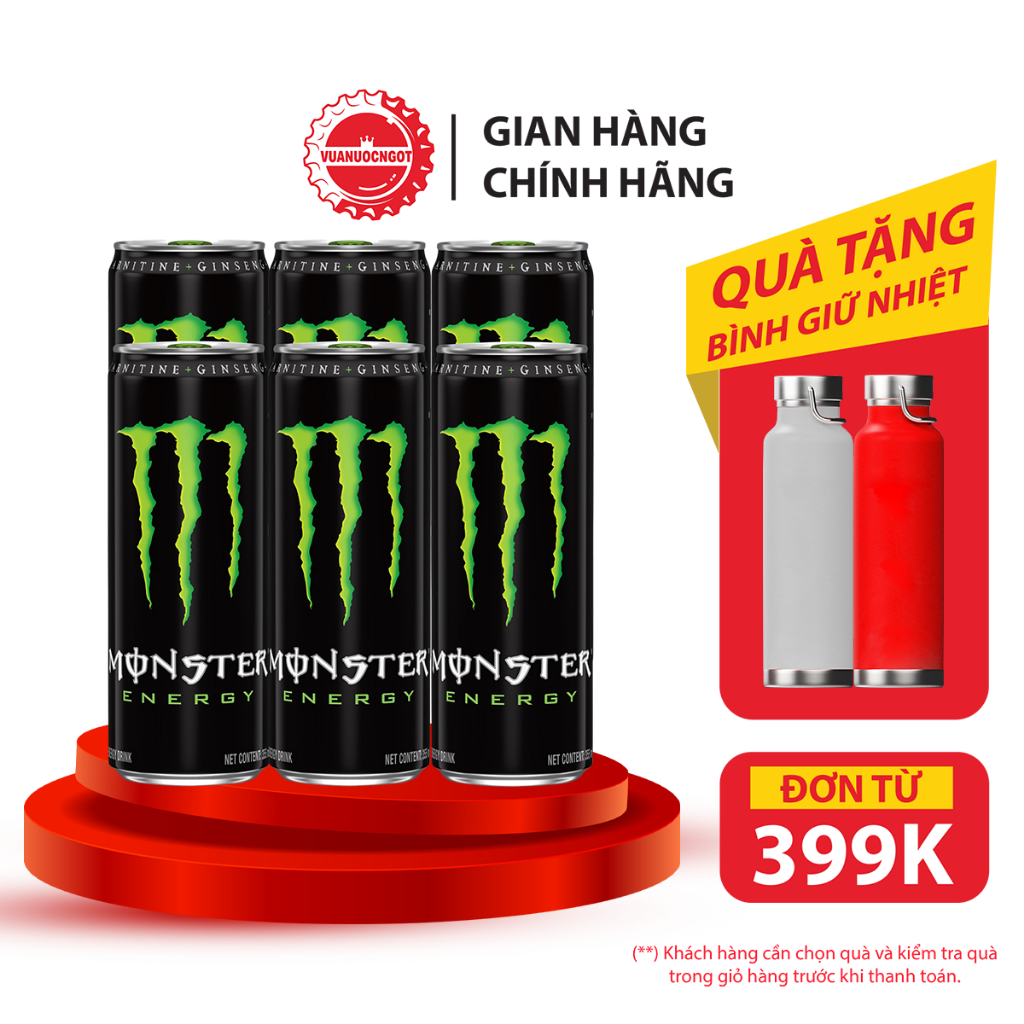 Hộp 6 Lon Nước Giải Khát Tăng Lực Monster Energy 355ml/Lon Sale 15.3 ...