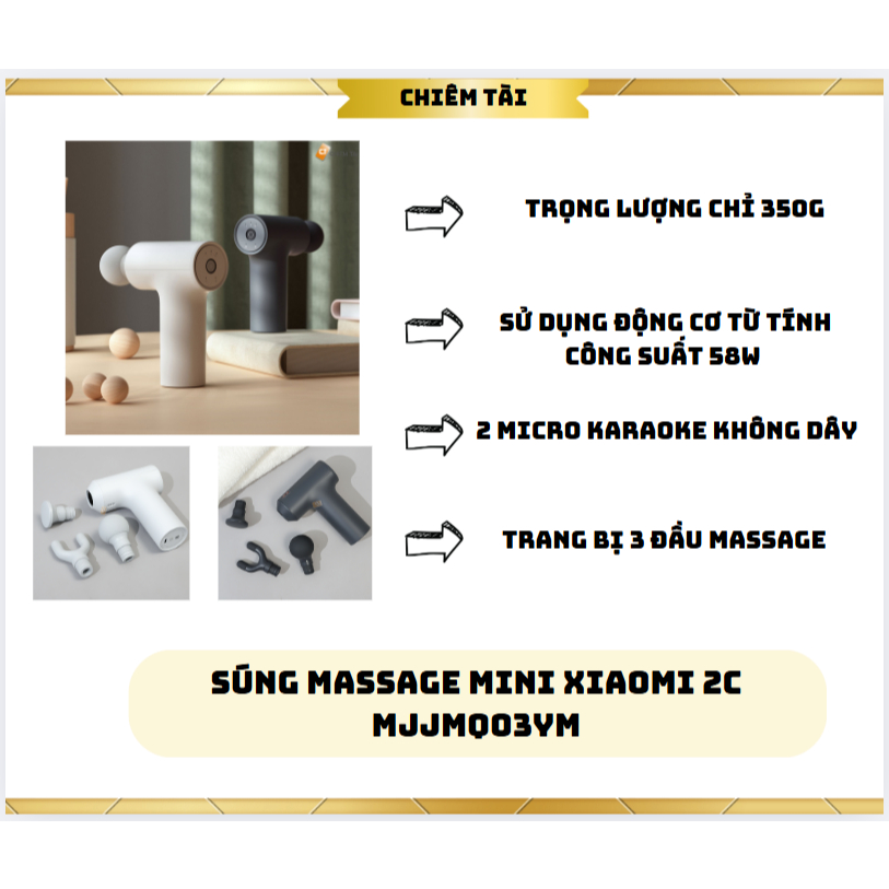 Súng massage mini Xiaomi 2C MJJMQ03YM | Shopee Việt Nam